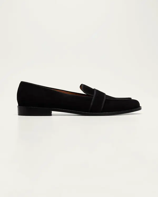AQUAZZURA Martin Suede Loafers