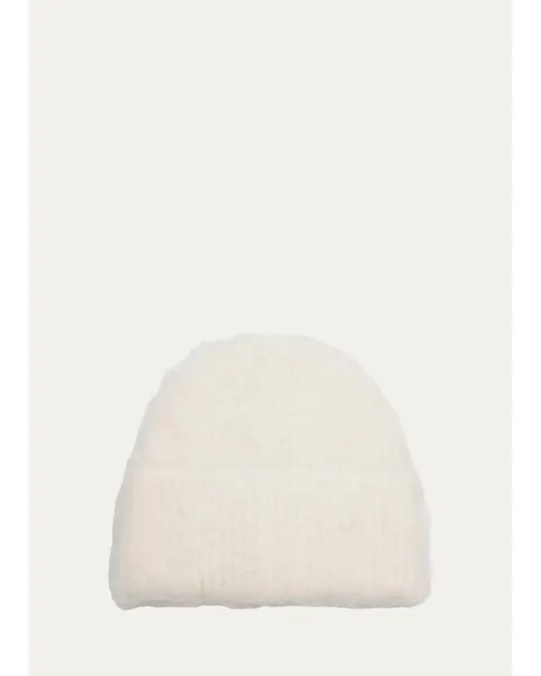 TOTEME Alpaca Knit Beanie - Milk