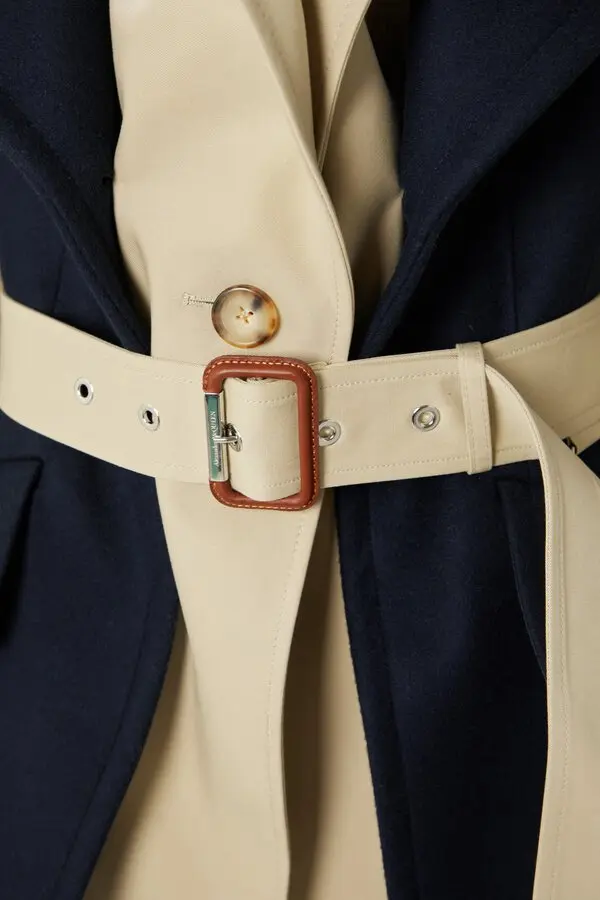 Alexander Mcqueen Layered Cotton-Gabardine And Wool And Cashmere