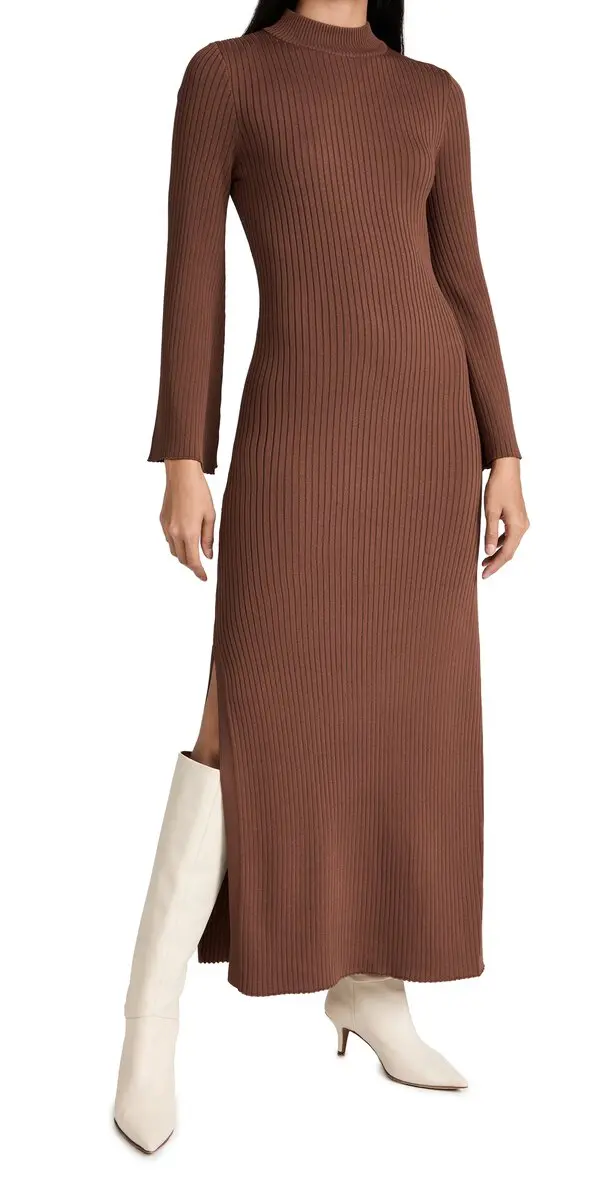 strapless open back dress SANDRO Ribbed Midi Dress – PALMA PARIS
