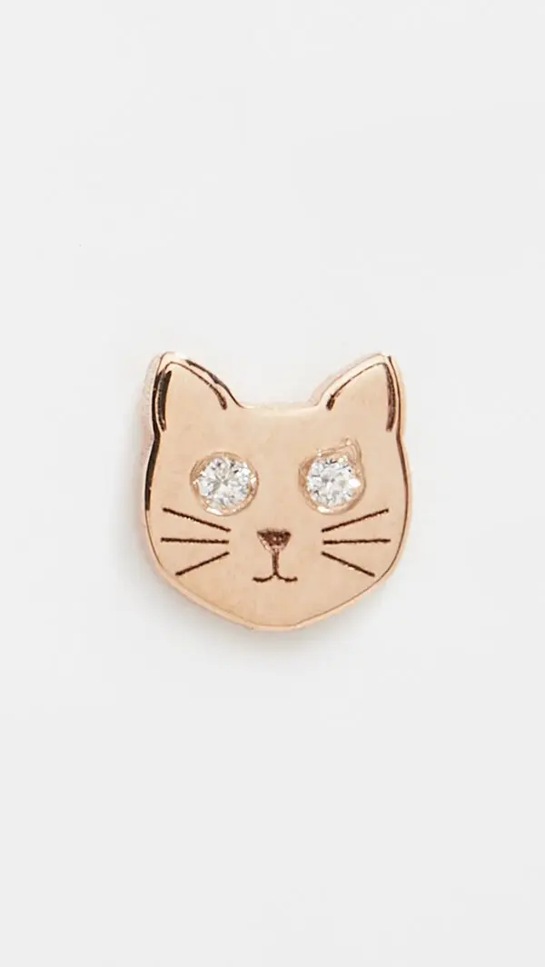 Zoe Chicco 14k Gold Cat Stud Earring