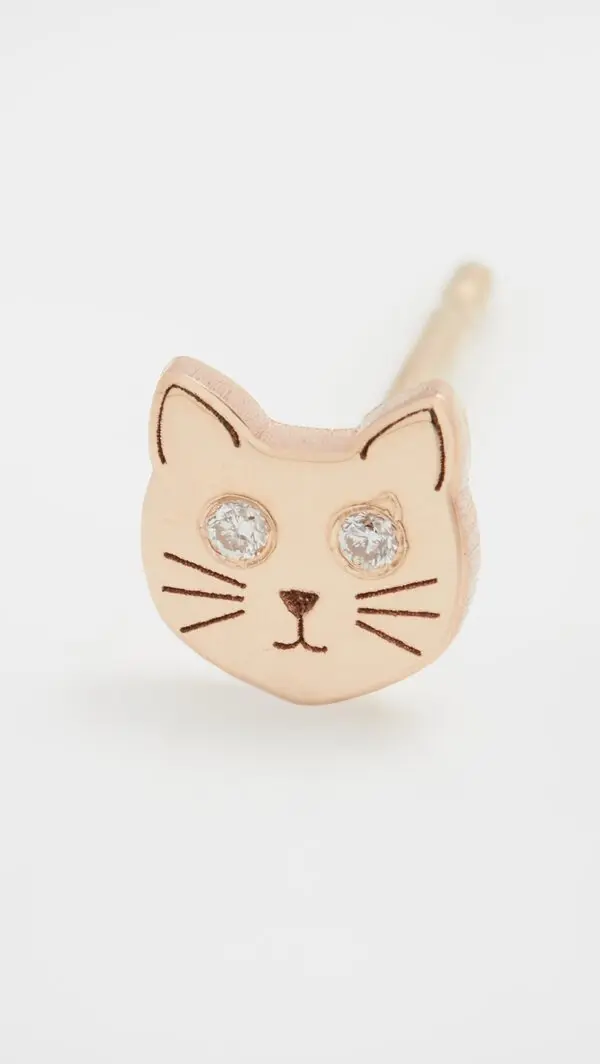 Zoe Chicco 14k Gold Cat Stud Earring