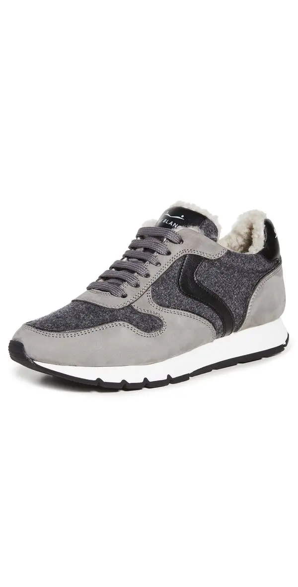 VOILE BLANCHE Julia Shearling Sneakers - Gray/anthracite