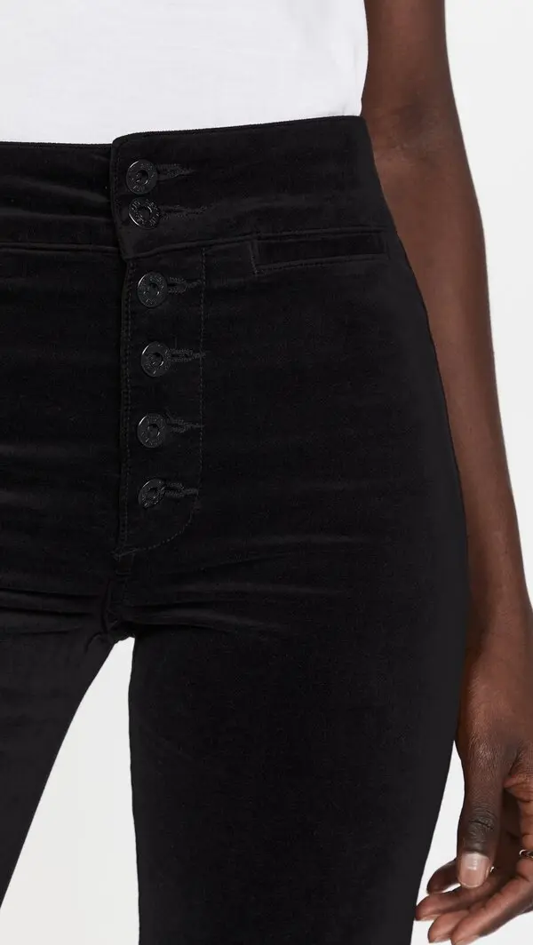 ASKK NY Brighton Velvet Wide Leg Pants - Black Velvet