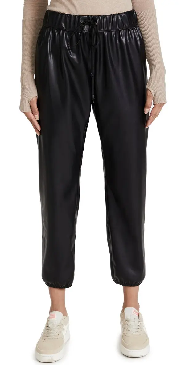 Enza Costa Vegan Leather Joggers