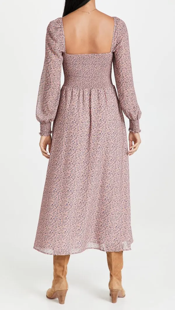 O.P.T Classic Smocked Maxi Dress