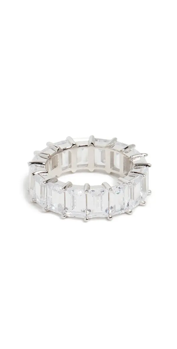 BY ADINA EDEN Baguette Eternity Ring - Silver