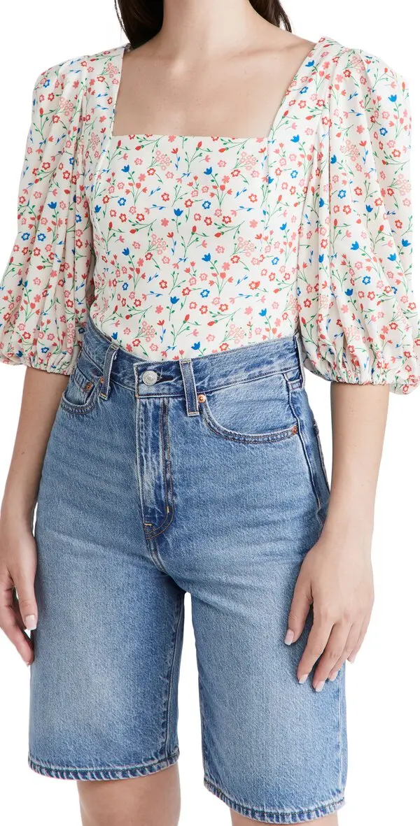 Sokie Collective Top With Shoulder Pads