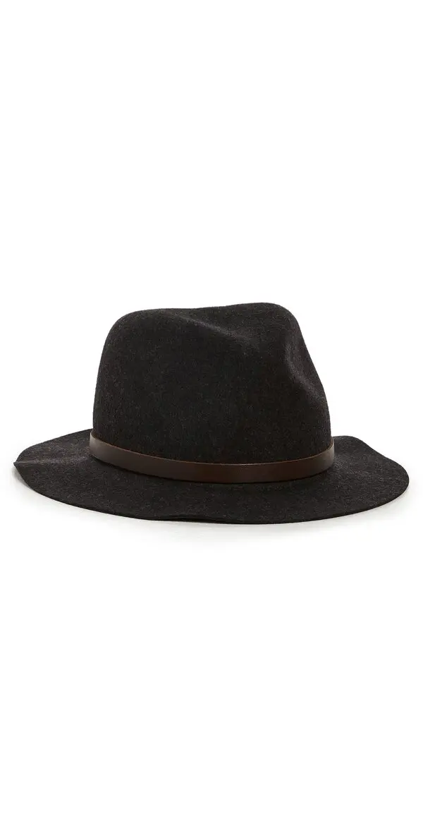 Rag & Bone Floppy Packable Fedora - Black Melange | Editorialist display picture 3