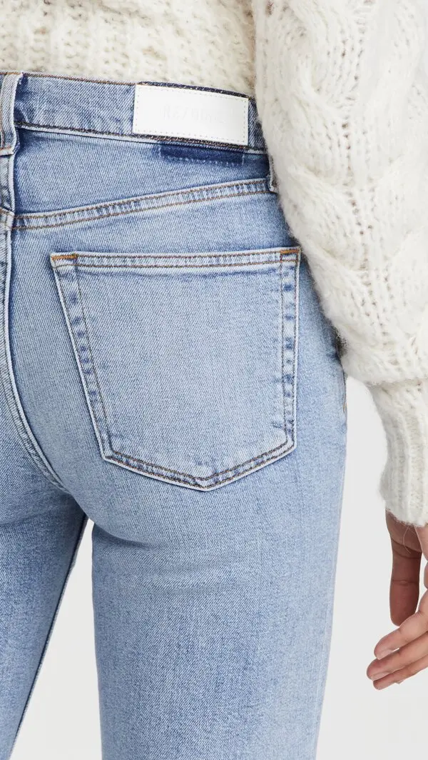 RE/DONE 70s High Rise Comfort Stretch Stove Pipe Jeans - Mid 90s