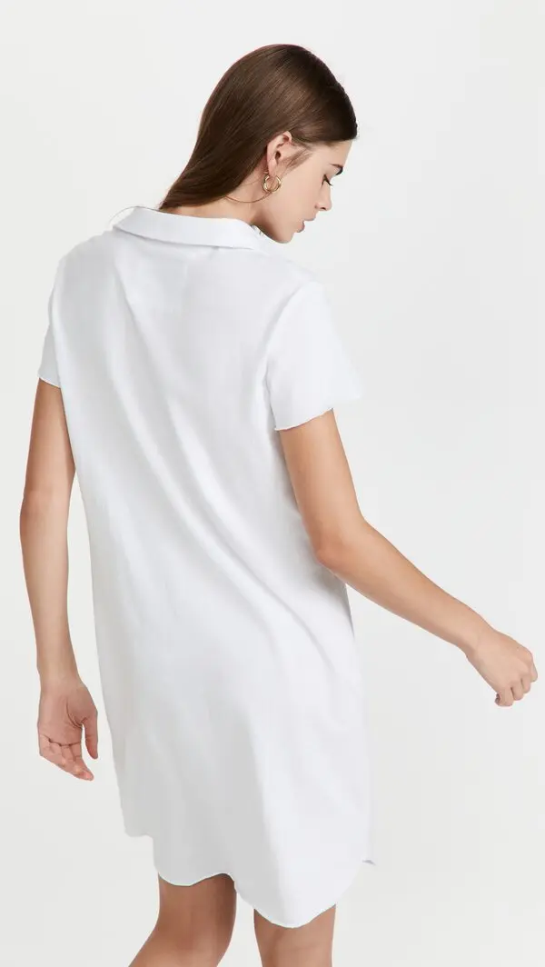 Frank & Eileen Short Sleeve Polo Dress - White
