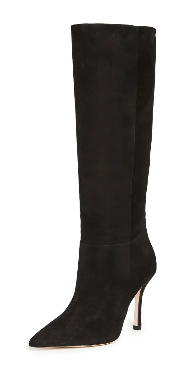 Larroude Kate Knee High Boots - Black