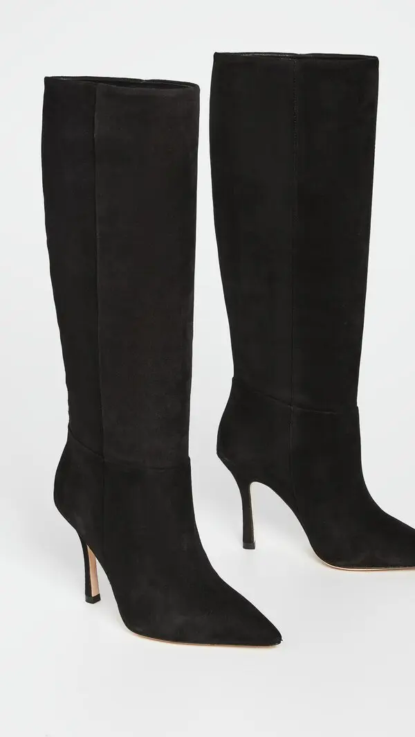 Larroude Kate Knee High Boots - Black