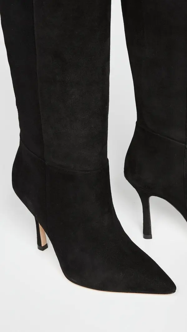 Larroude Kate Knee High Boots - Black