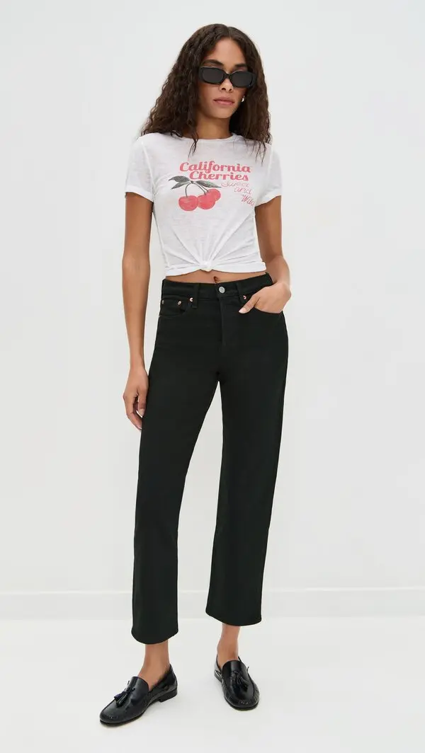 LEVI'S Wedgie Straight Leg Jeans - Black Sprout