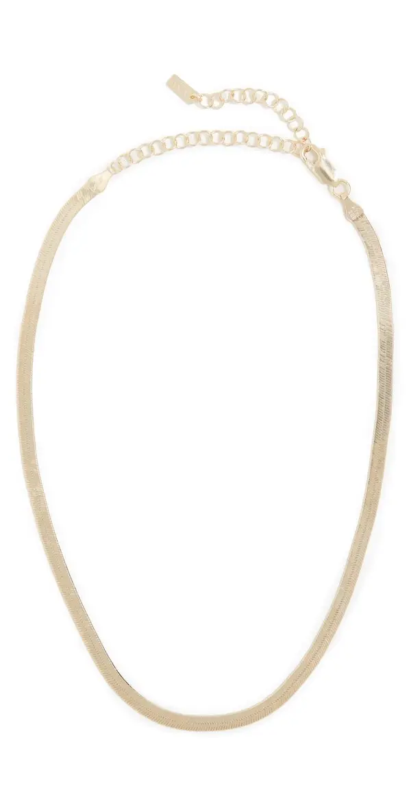 BY ADINA EDEN Herringbone Choker - Gold