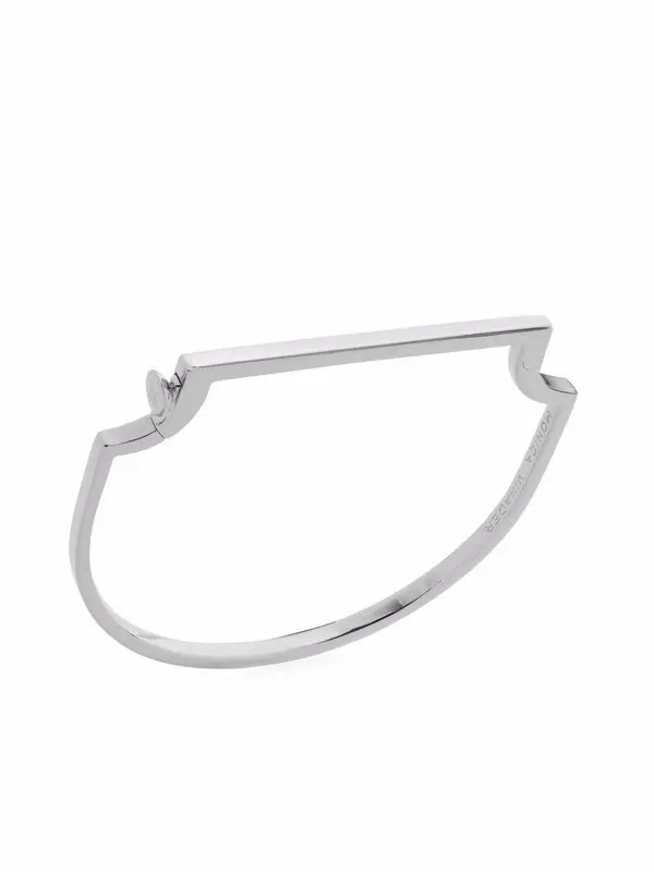 Monica Vinader Signature Skinny Bangle - Silver