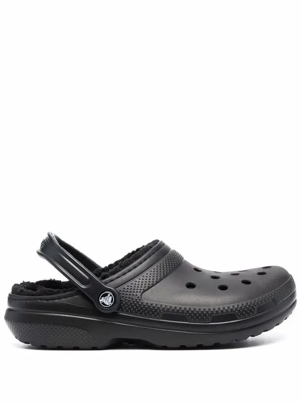 CROCS Classic Faux-fur Sandals - Black