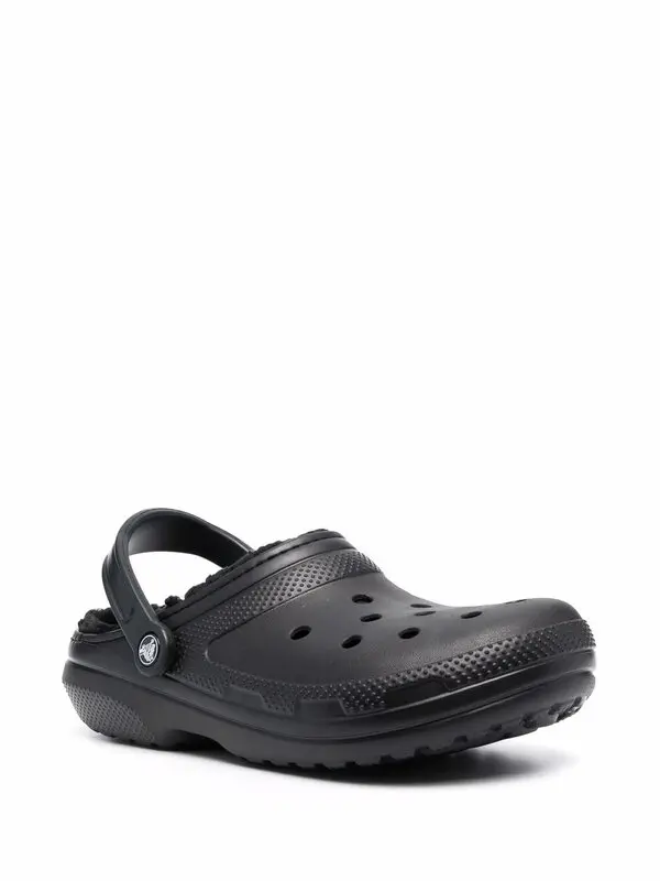 CROCS Classic Faux-fur Sandals - Black