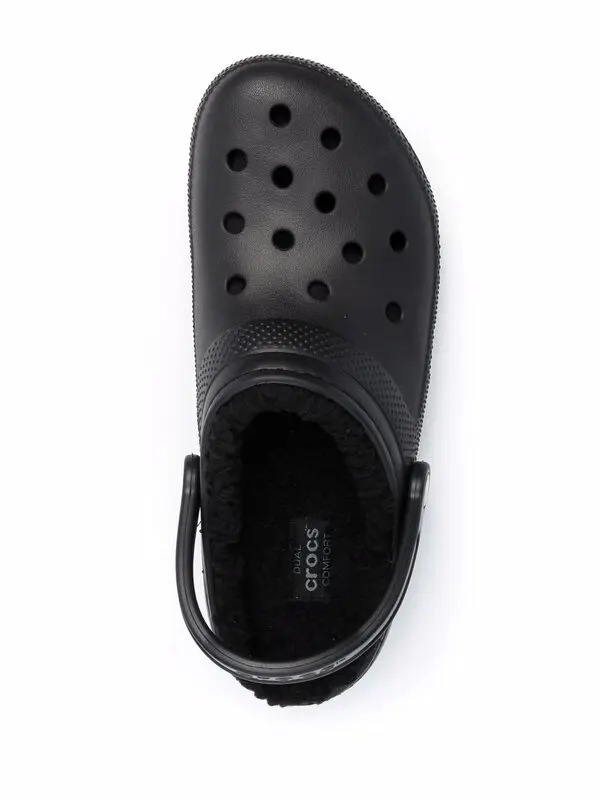 CROCS Classic Faux-fur Sandals - Black