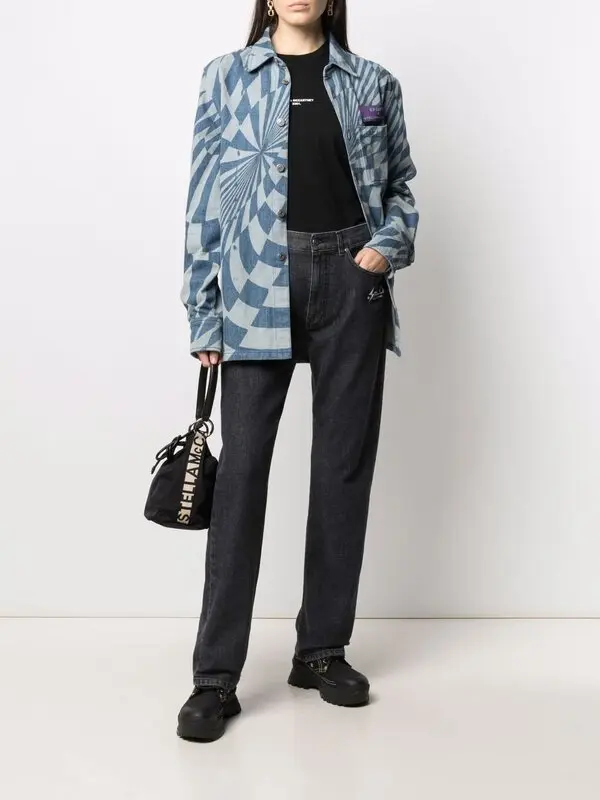 Stella McCartney Geometric Pattern Denim Jacket