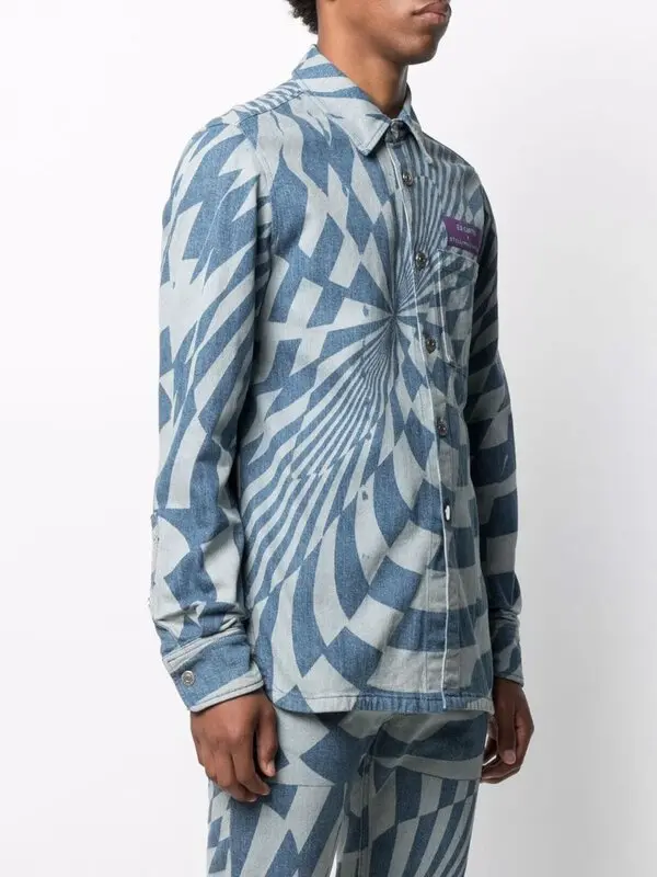 Stella McCartney Geometric Pattern Denim Jacket
