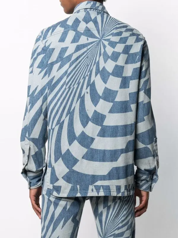Stella McCartney Geometric Pattern Denim Jacket