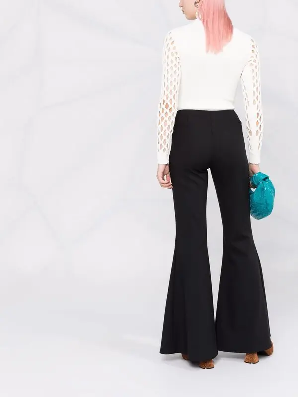Valentino Garavani Open-knit Roll-neck Top - Neutrals