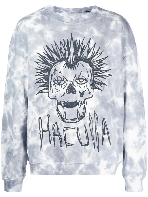 HACULLA. Spike Head Graphic Print Sweater - Grey