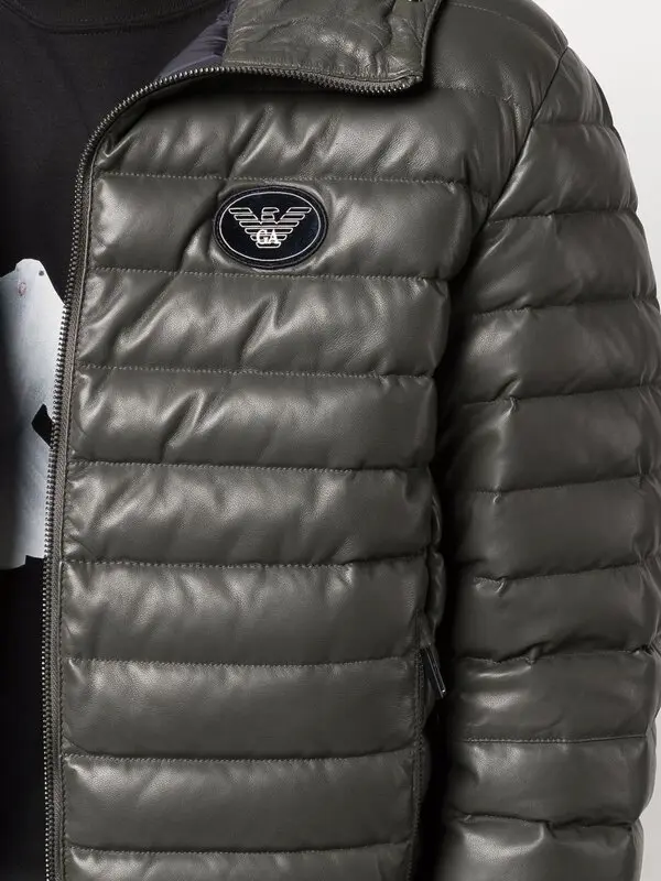 Emporio Armani Padded Down Hooded Jacket - Green