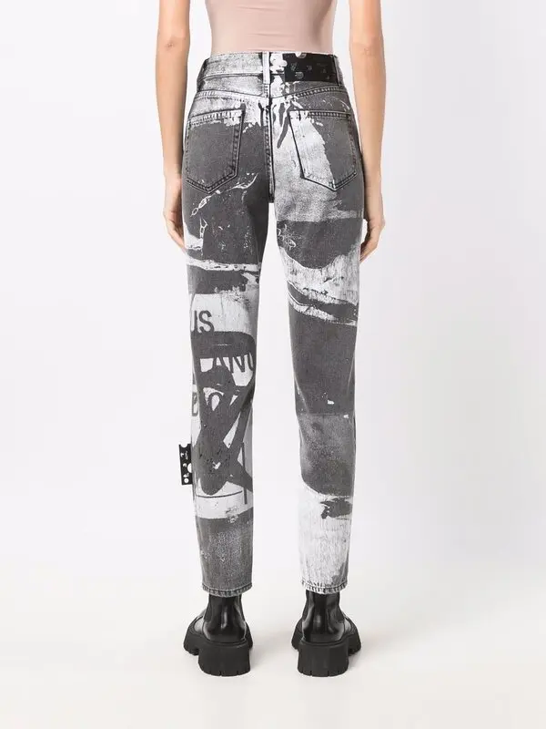 Off-White High-waisted Tapered Trousers