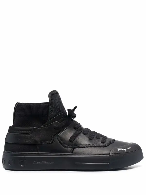 FERRAGAMO High-top Leather Sneakers