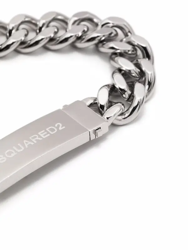 Dsquared2 Logo Plaque Chain-link Bracelet