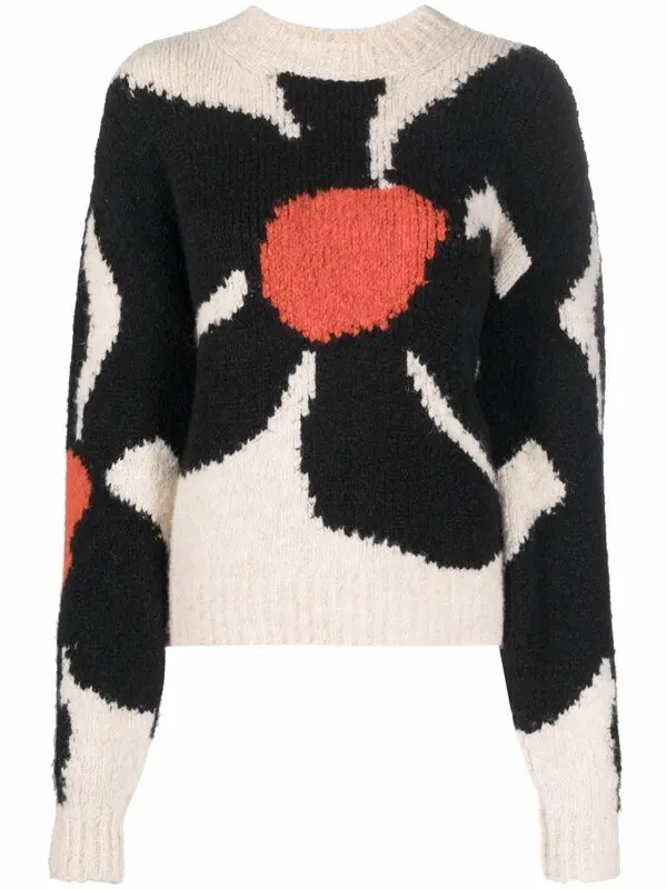 Paloma Wool Flower Intaria Knit Jumper - Black | Editorialist