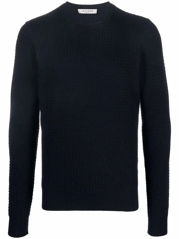 FILERIA Waffle-knit Crew-neck Jumper