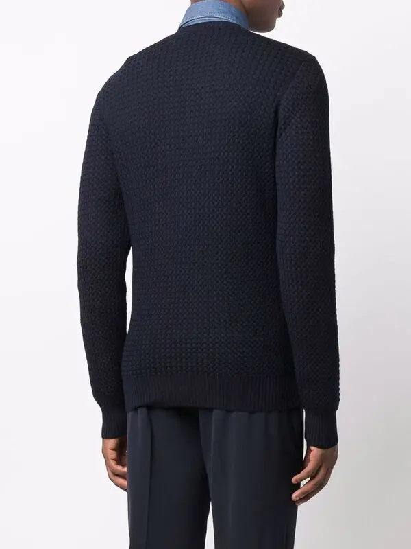 FILERIA Waffle-knit Crew-neck Jumper