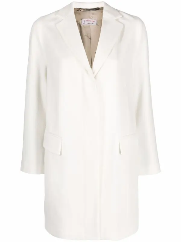 Alberto Biani Buttoned-up Wool Coat