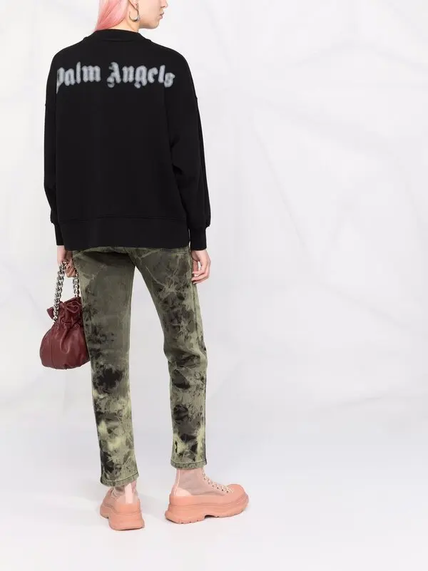 Palm Angels Logo-print Sweatshirt - Black