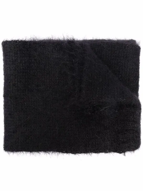 Raf Simons Extra Long Mohair-blend Scarf - Black