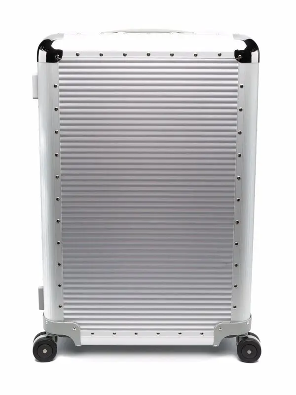 FPM MILANO Bank S Spinner 76cm Studded Aluminum Suitcase