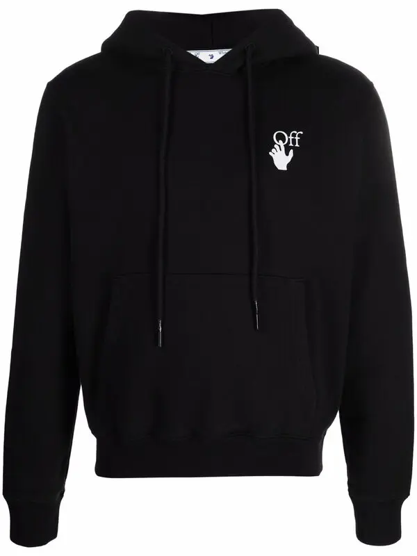 Off-White Arrows-print Logo Hoodie - Black