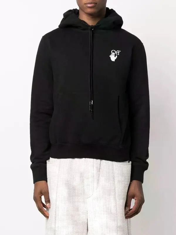 Off-White Arrows-print Logo Hoodie - Black