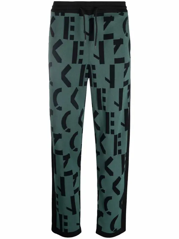 Kenzo Logo-knit Straight-leg Joggers