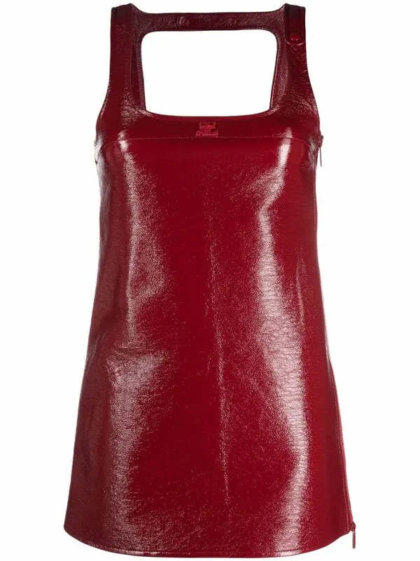 COURREGES Sleeveless Vinyl Mini Dress