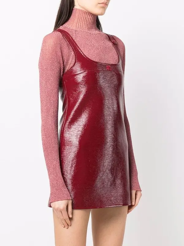 COURREGES Sleeveless Vinyl Mini Dress