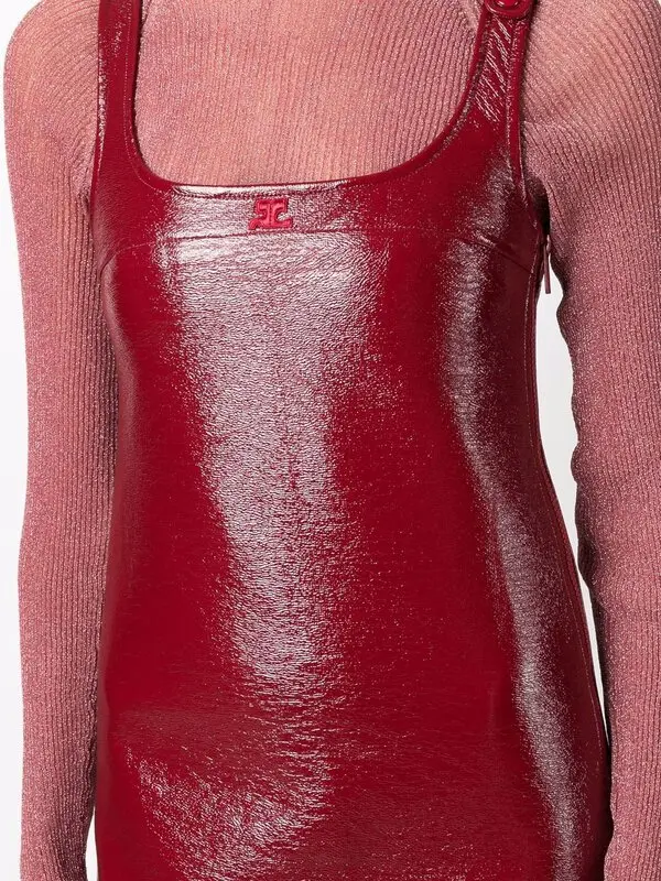 COURREGES Sleeveless Vinyl Mini Dress