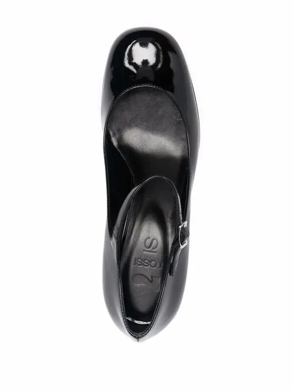 SERGIO ROSSI Buckle-strap Leather Pumps - Black