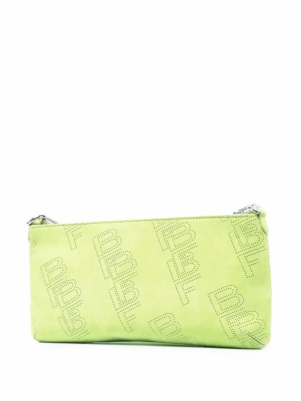 By Far Holly Perforated-logo Shoulder Bag - Green
