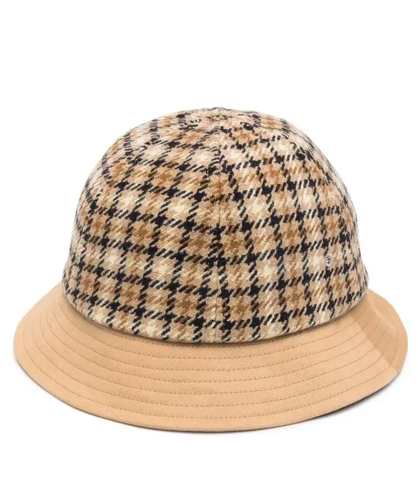 Drole De Monsieur Houndstooth Print Hat