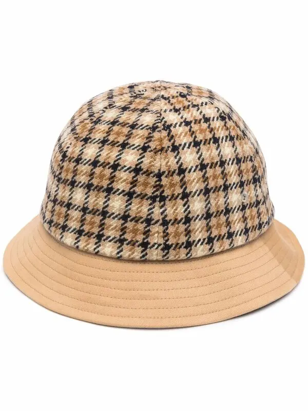 Drole De Monsieur Houndstooth Print Hat